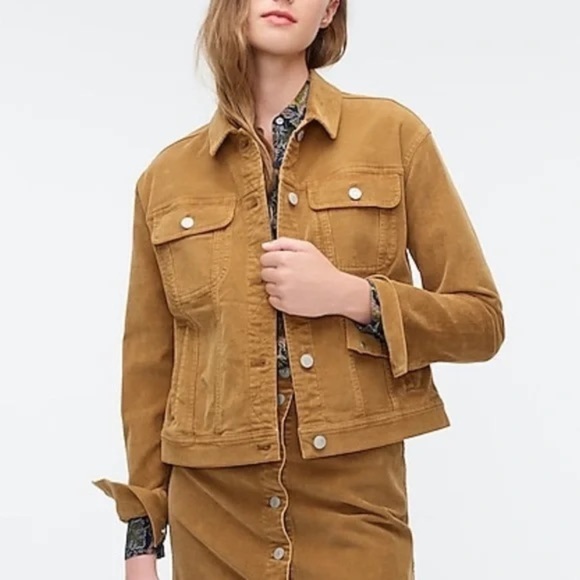 J. Crew | Jackets & Coats | Nwt J Crew Garmentdyed Corduroy Jean Jacket ...